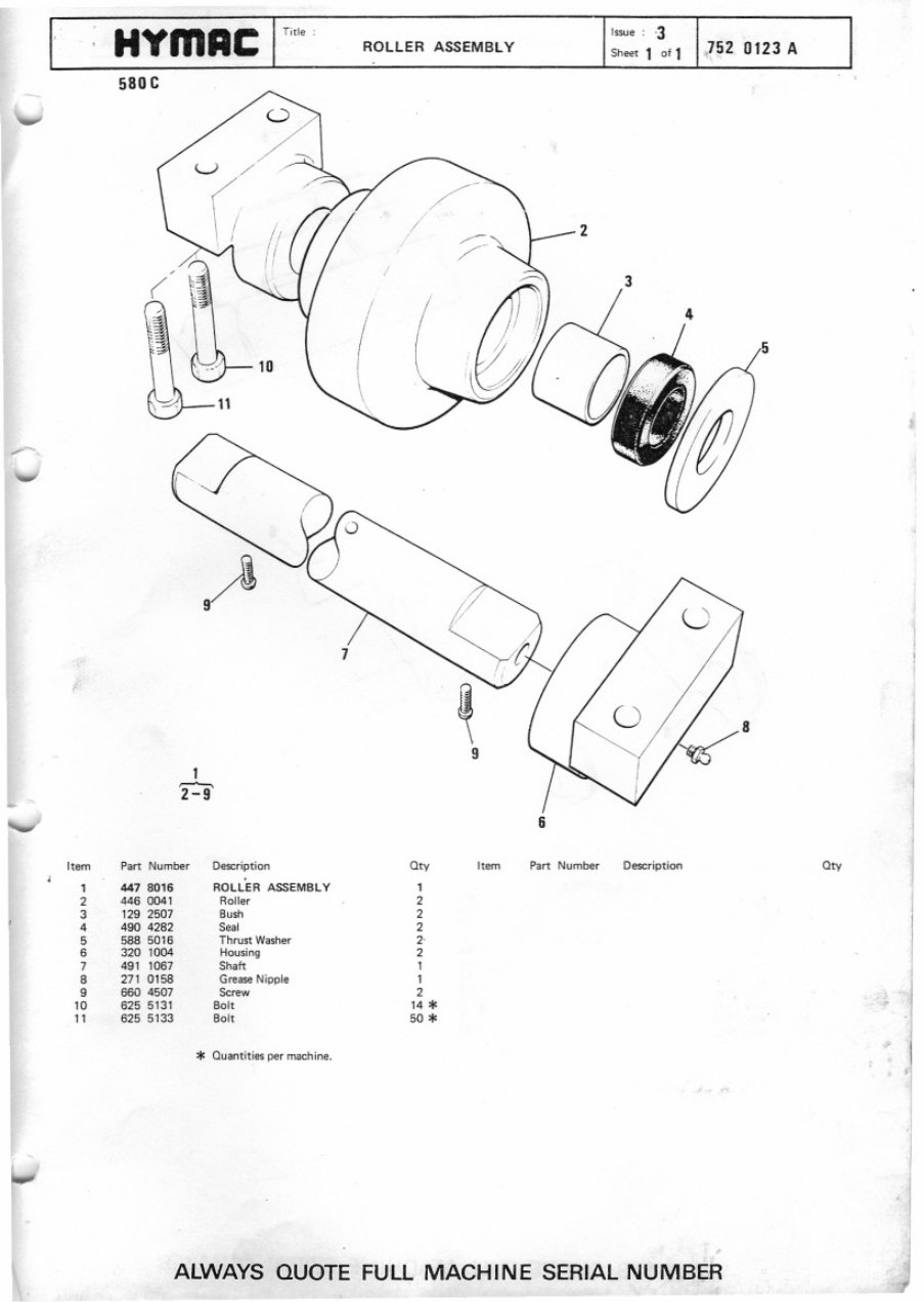 HYMAC 580C Parts Manual | Manuals Online