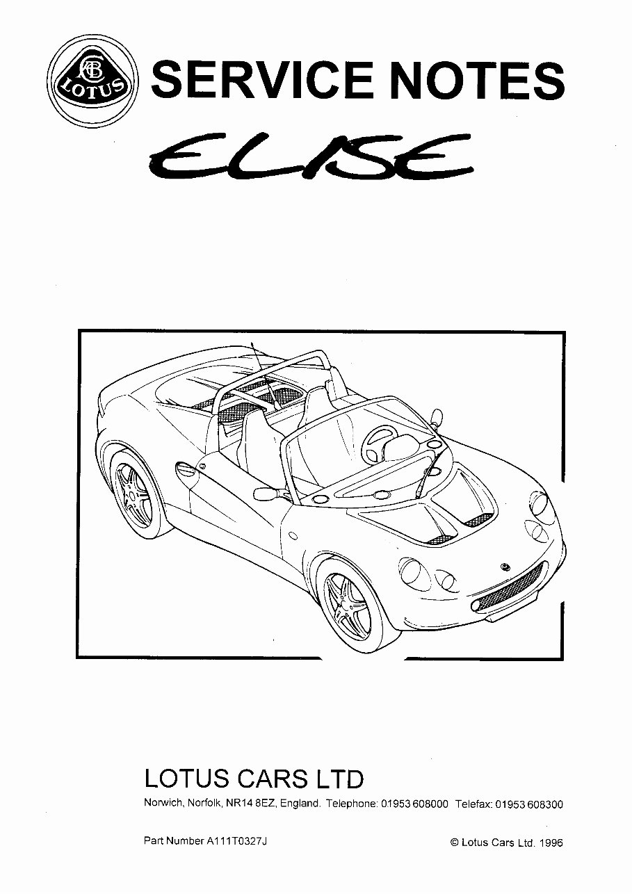 LOTUS ELISE Service Manual Complete | Manuals Online