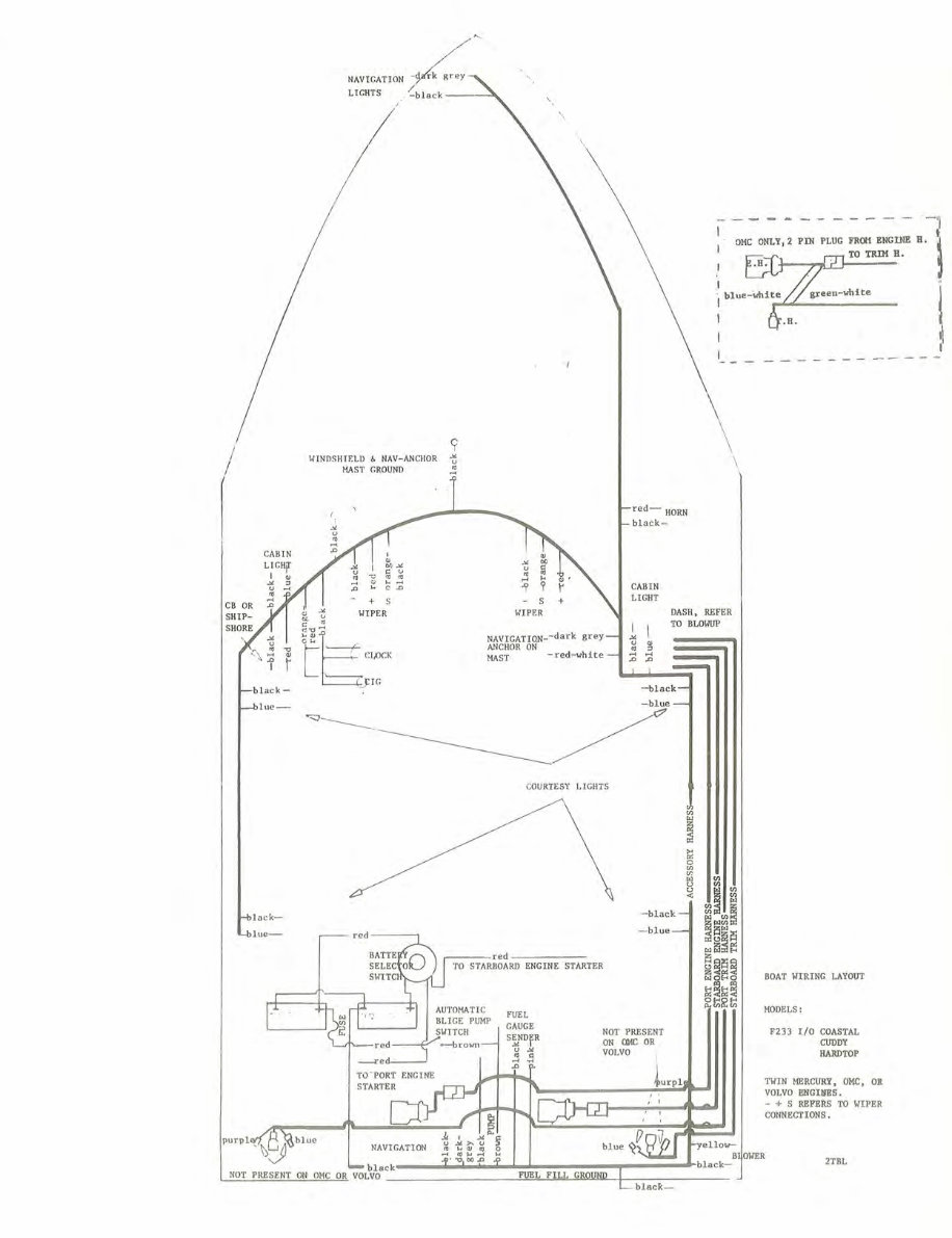 Formula 233 CC & Interceptor Sedan Express Schematic Diagrams |Manuals ...