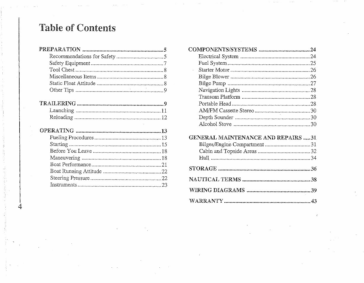 1992 Maxum Runabout Owners Manual |Manuals Online