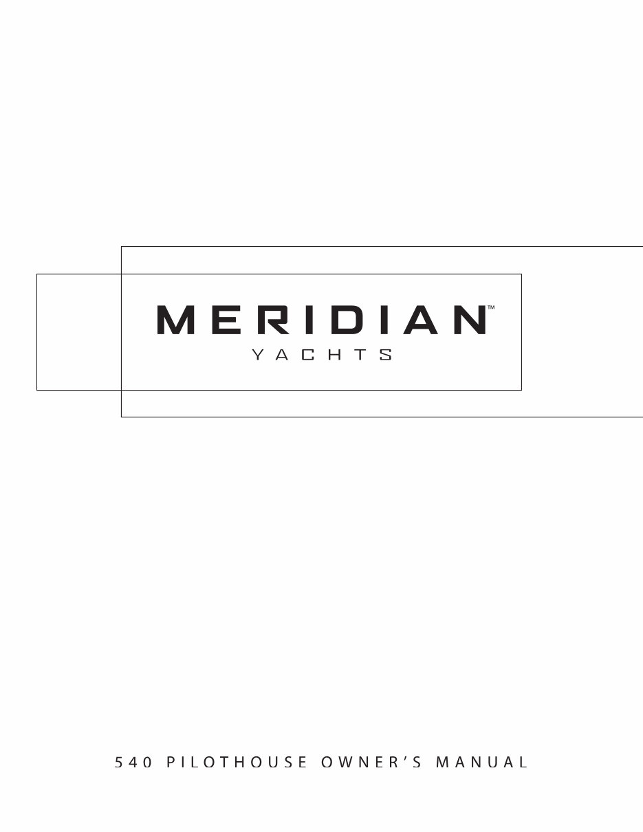 Meridian 540 Pilothouse Owners Manual |Manuals Online