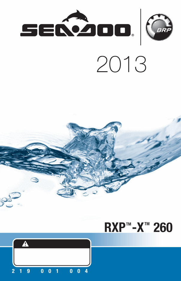2013 Sea-Doo RXP-X 260 Service Manual |Manuals Online