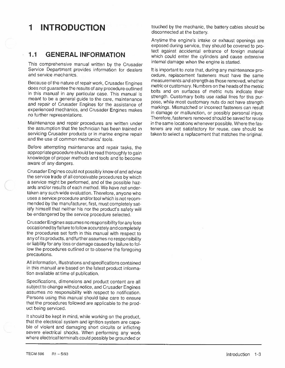 Crusader Gasoline Inboard Engines 1980 thru 1992 Service Manual |Manuals Online