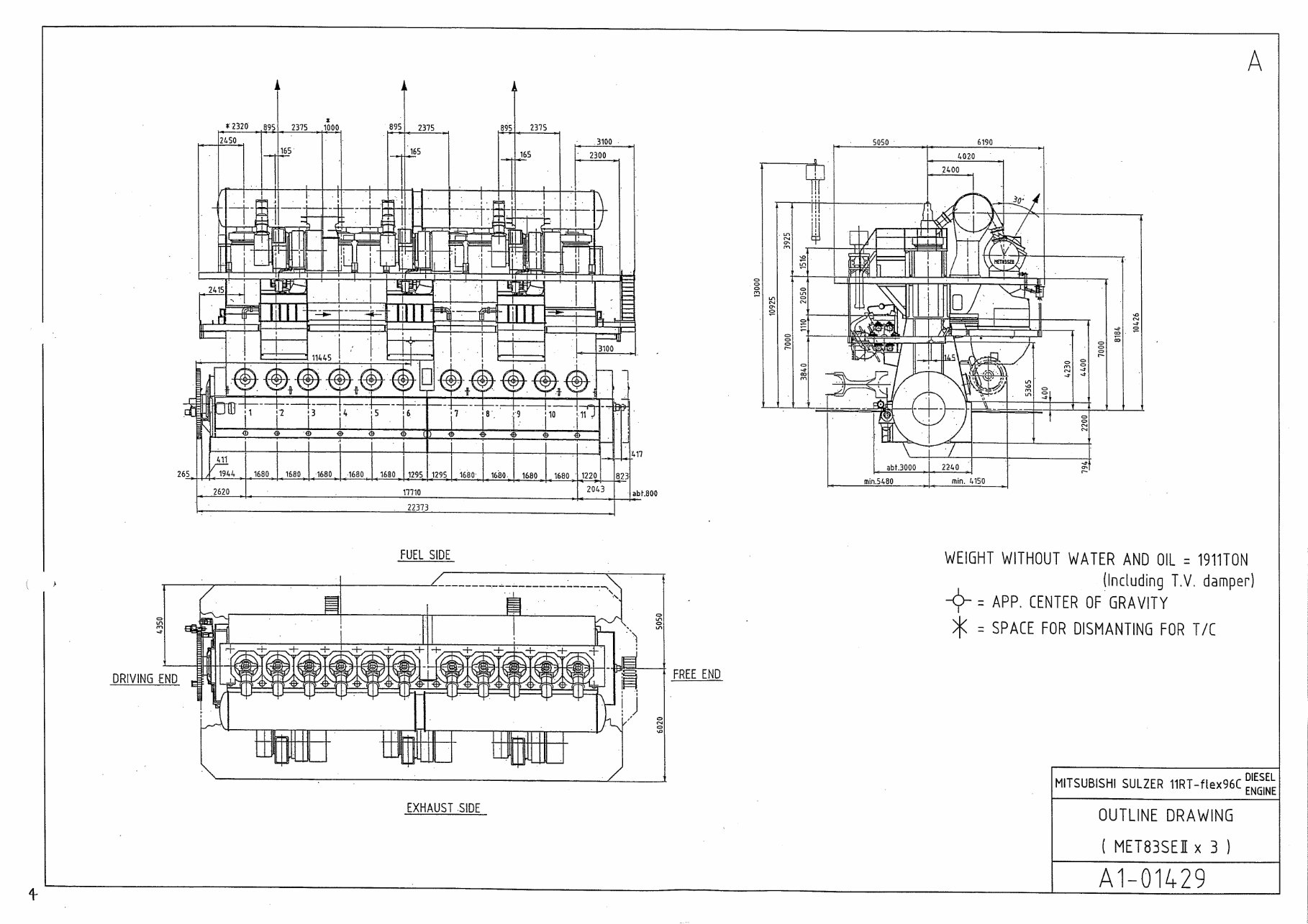 Mitsubishi Sulzer 11RT-FLEX96C User Manual _ Final Drawings |Manuals Online