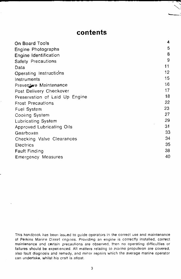 Handbook for 4.236 Perkins diesel marine Engine |Manuals Online