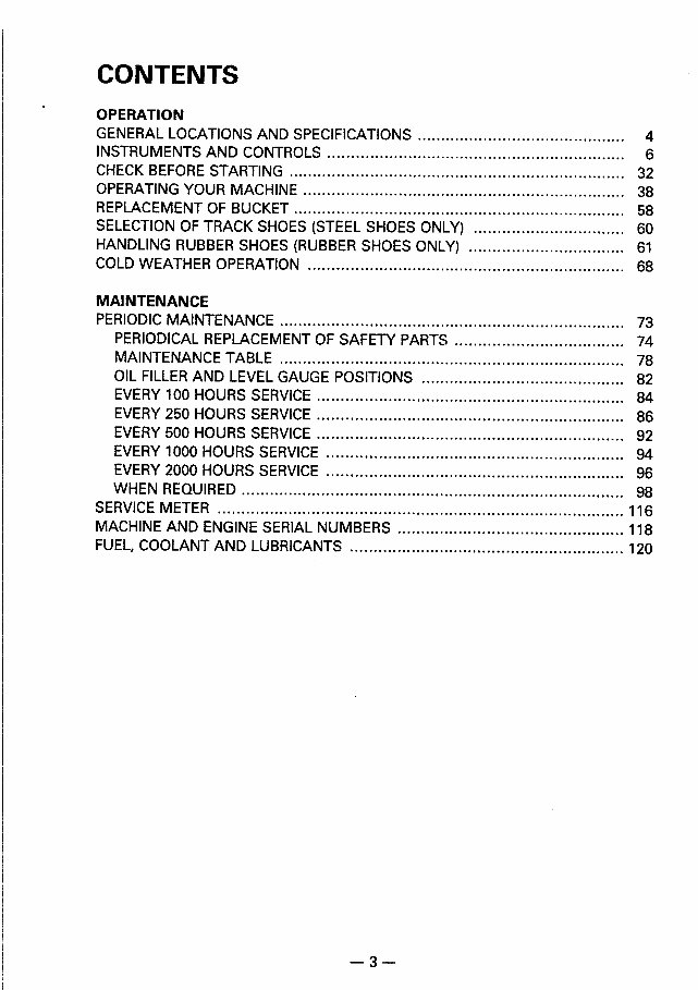 Komatsu PC20-7 Operation & Maintenance Manual Excavator Owners Book