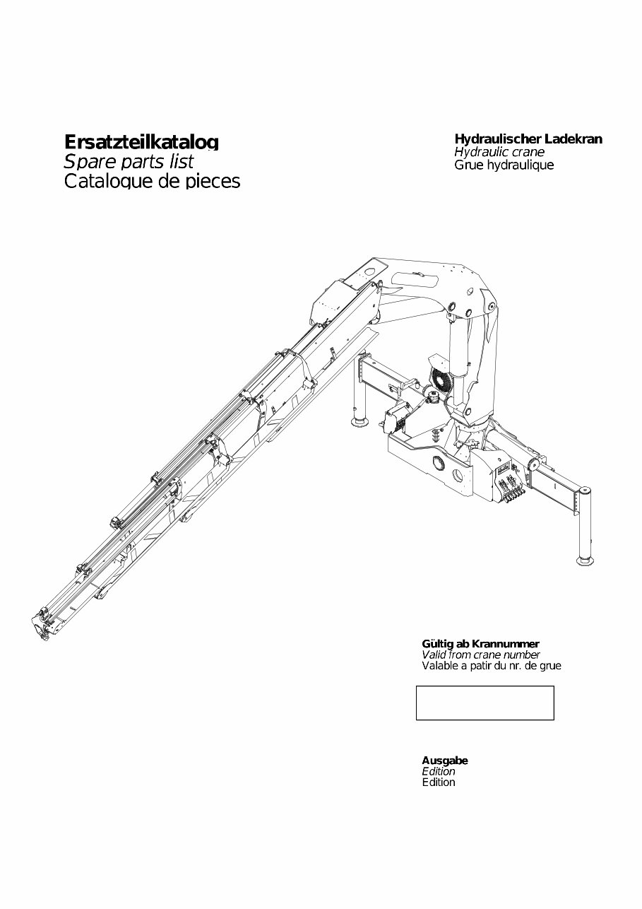 Palfinger PK17500 parts list. | Manuals Online