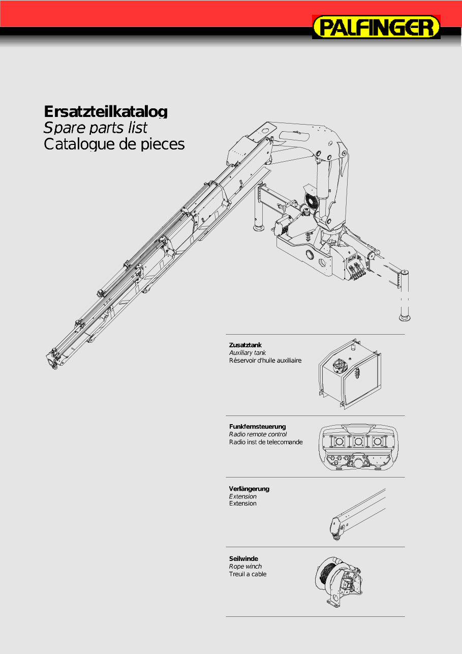 Palfinger PK17500 parts list. | Manuals Online